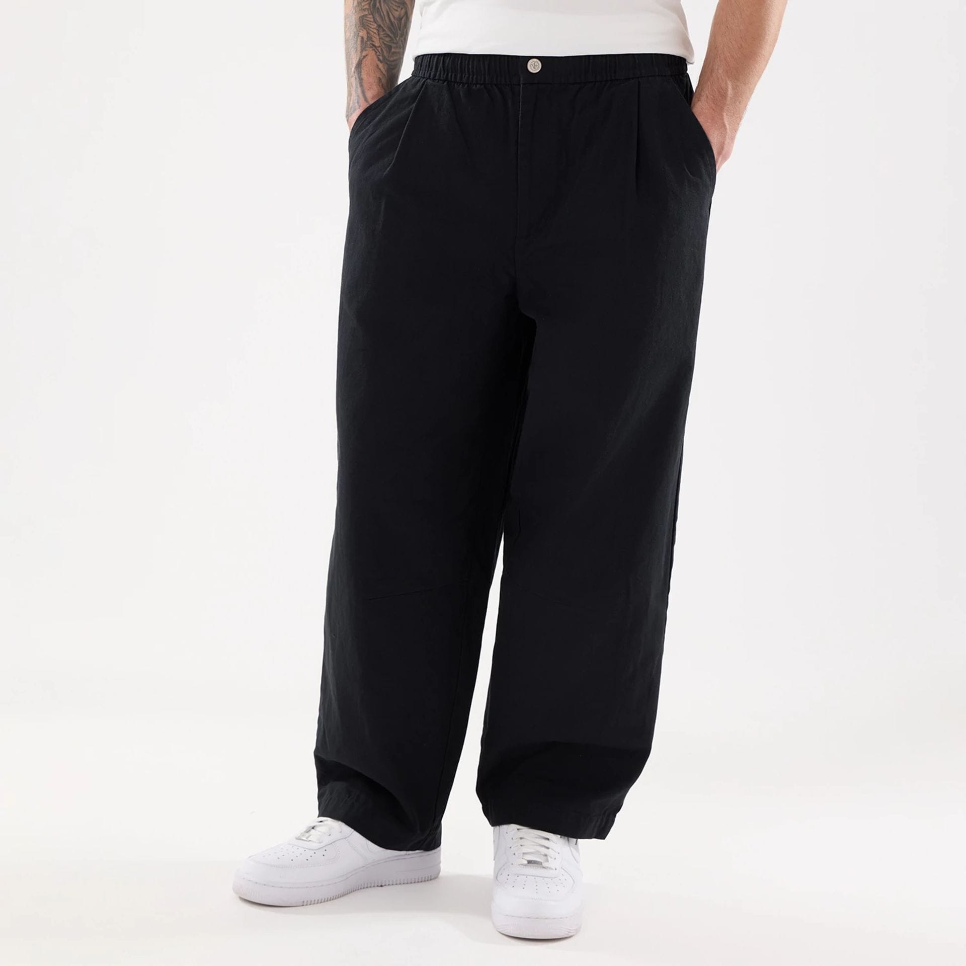 New Era Black Balloon Leg Trousers | NEC UK