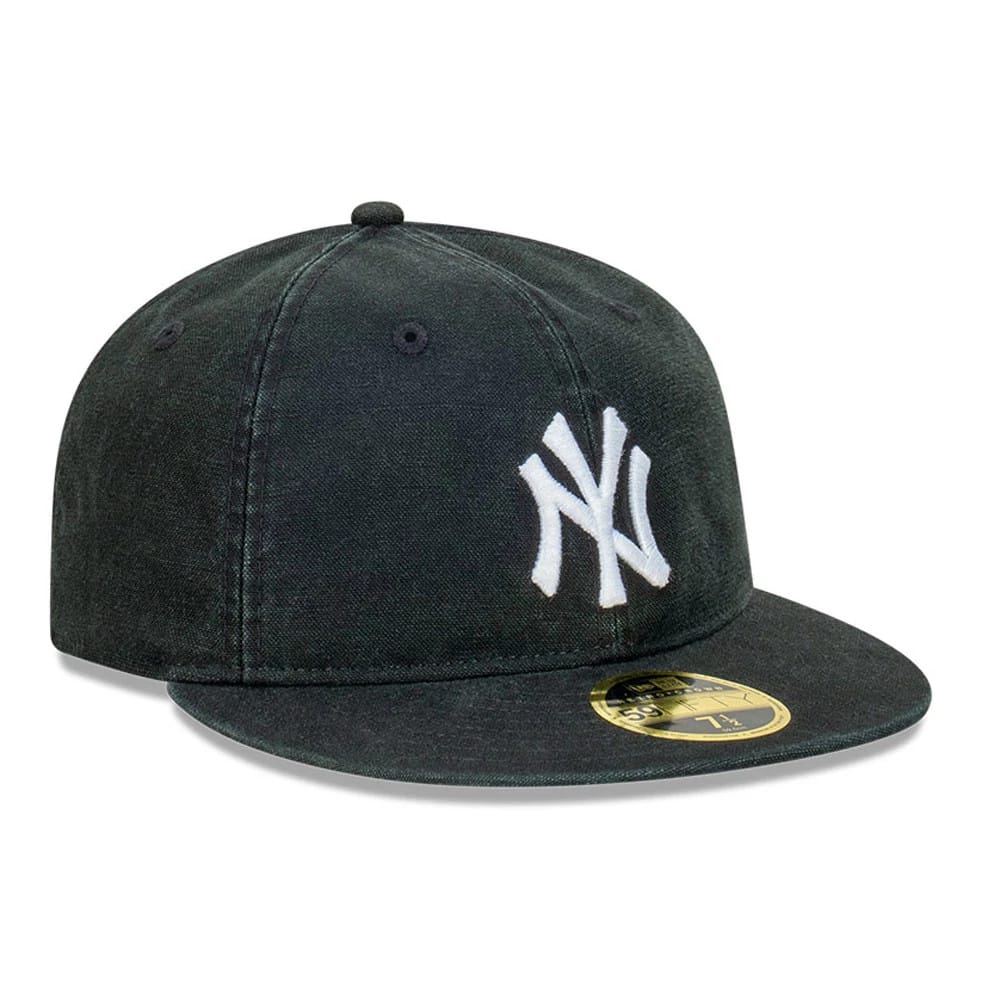 New York Yankees Snow Washed Canvas Black Retro Crown 59FIFTY Fitted C ...