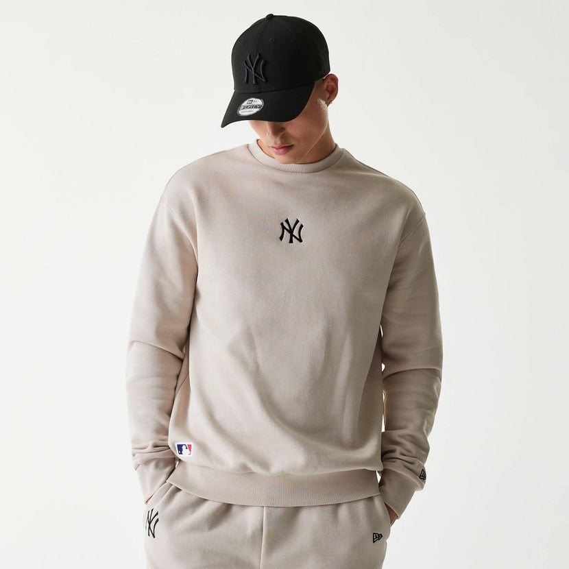 MLB League Essential Midi New York Yankees Cream Oversized Crew Neck ...